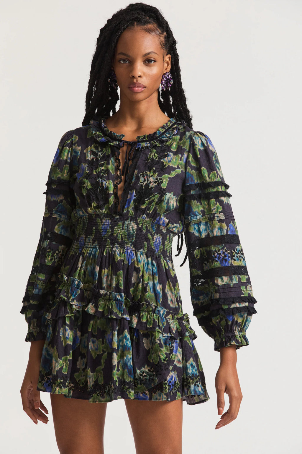 Clarkie Dress in Deep Blue Trace – Cattivo
