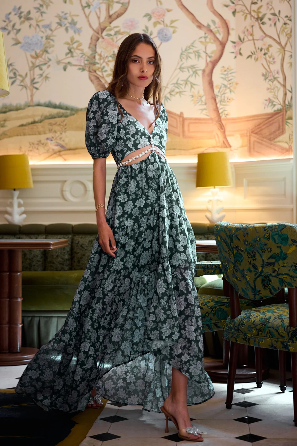 The Emma Dress in Emerald Peony by V. Chapman – Cattivo